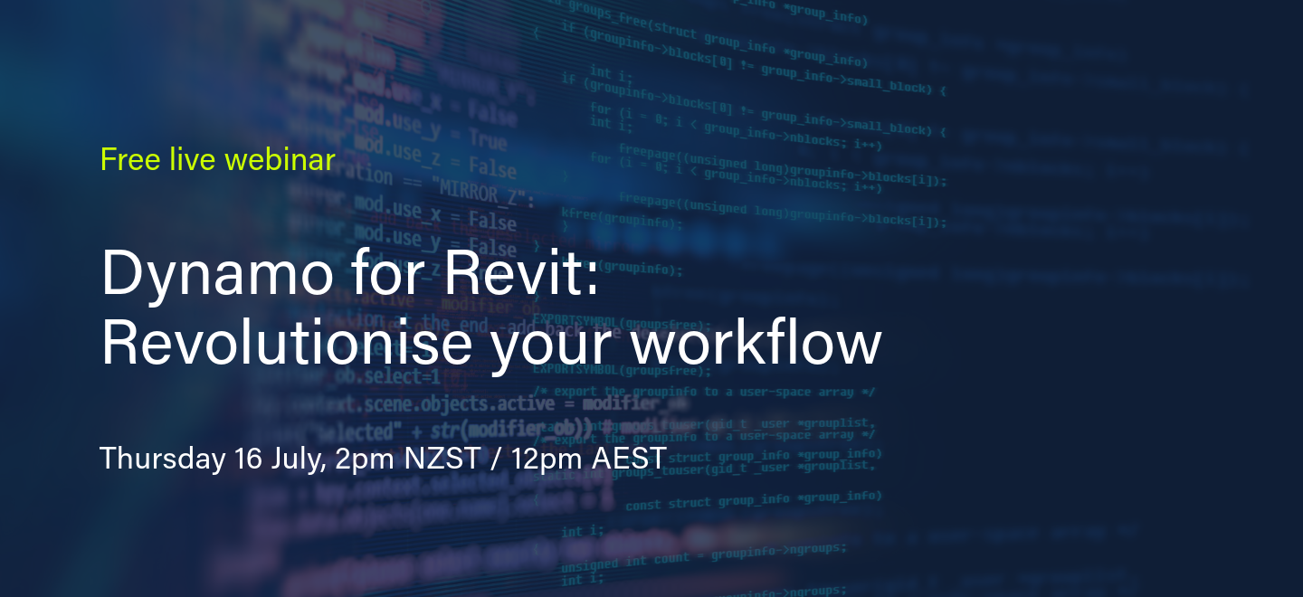 Register for free webinar | Automating Revit with Dynamo